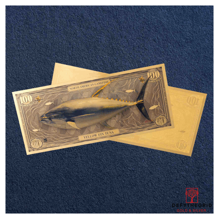 Yellow Fin Tuna Aurum 100mg 24k Gold Bill 2025 – North American ...